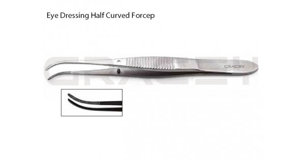 Eye Dressing Forceps Curved